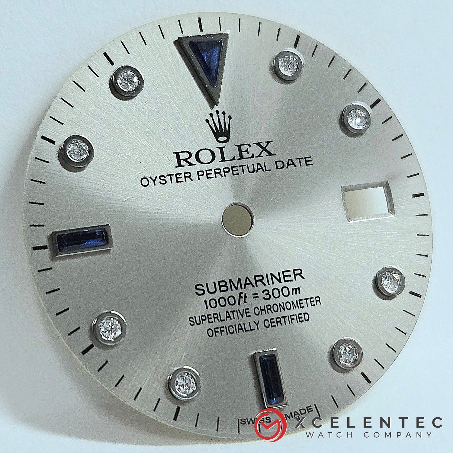 Rolex Submariner 40 Slate Grey Serti Sapphire Diamond Dial | XCELENTEC