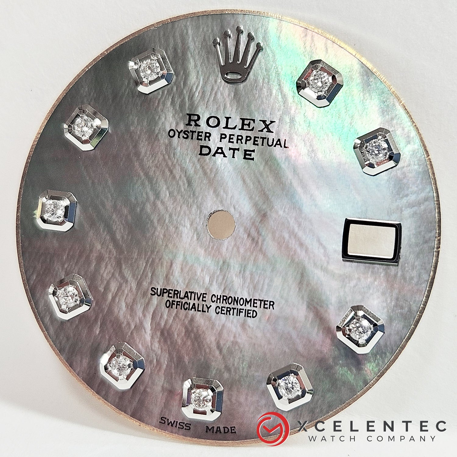 Rolex DATE 34 White MOP Diamond Dial [Ref. 1500, 15000, 15200] | XCELENTEC